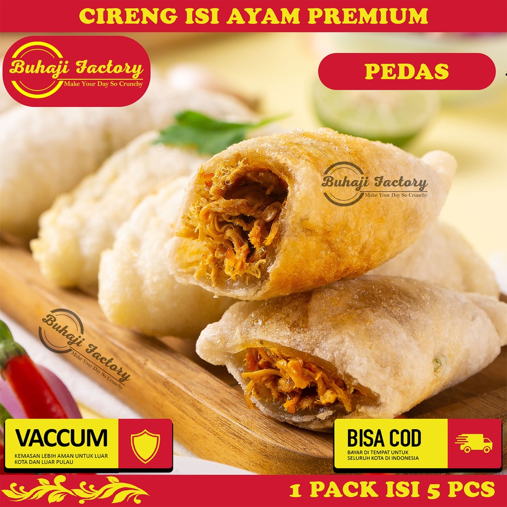 Jual Cireng Isi Ayam Suwir Premium Rasa Original & Pedas by Buhaji ...