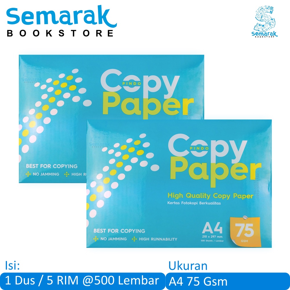 Jual Copy Paper Hvs Kertas Fotokopi Berkualitas A4 75 Gsm [1 Dus 5