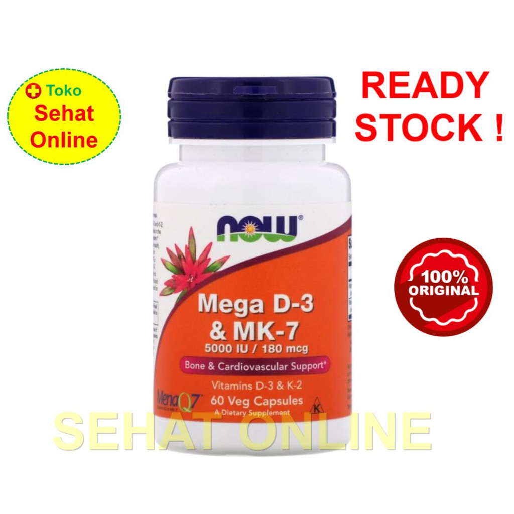 Jual Now Foods Mega D3 & MK7 60 VCaps | Shopee Indonesia