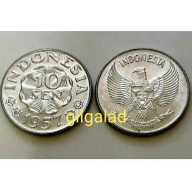 Jual KOIN MAHAR 10 + 10 SEN GARUDA = 20 SEN ALUMUNIUM (2 KEPING) | Shopee Indonesia