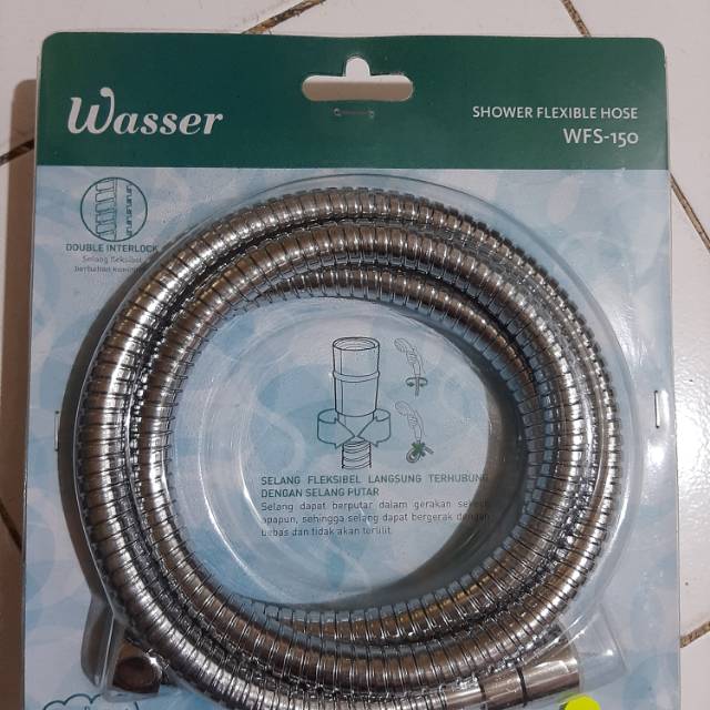 Jual Selang Shower Fleksible Wasser WFS 150/ selang sambungan shower ...