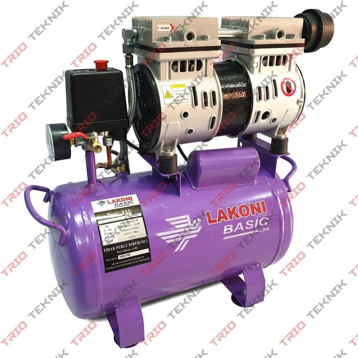 Jual Kompresor Angin Listrik Lakoni Basic 25S Silent Oilless 3/4HP ...