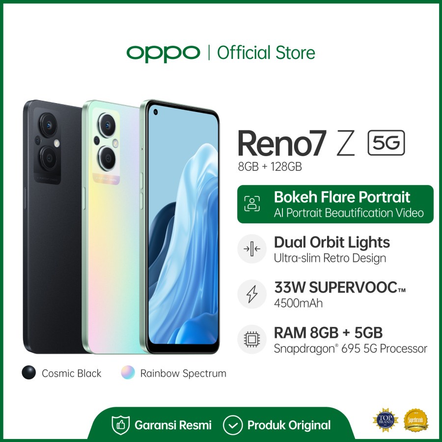 Jual Oppo Reno 7z 5G 8GB/128GB Ram 8GB Internal 128GB Garasi Resmi | Shopee Indonesia