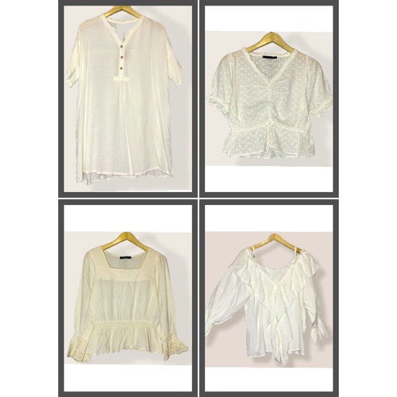Jual BLOUSE KEMEJA PUTIH WANITA MURAH | Shopee Indonesia