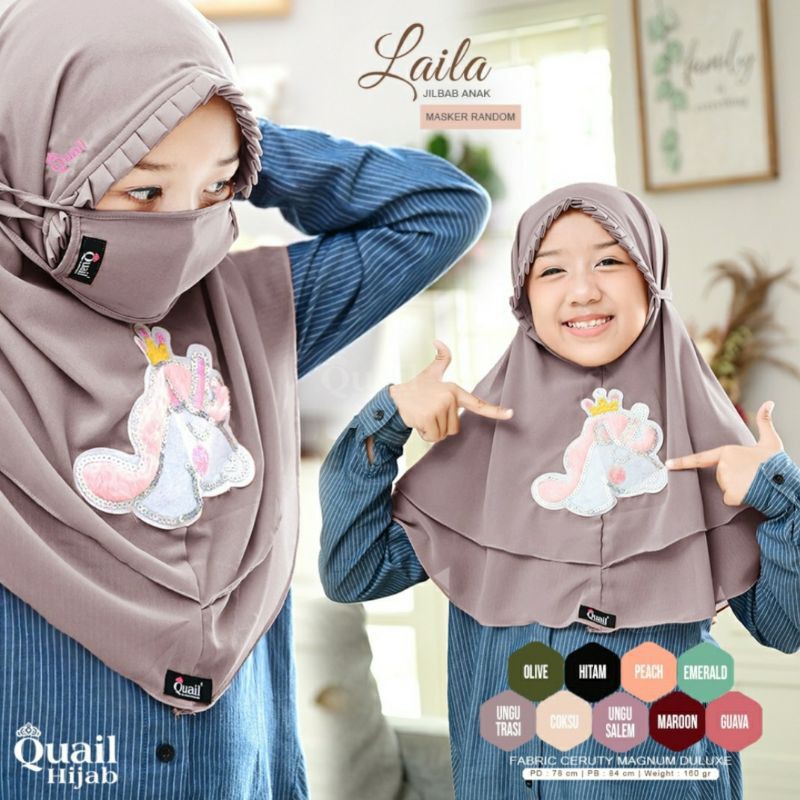 Jual Laila Hijab Anak Quail | Shopee Indonesia