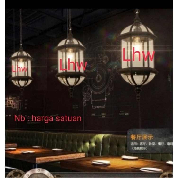 Jual Lampu hias gantung outdoor indoor 1068 dekorasi teras,cafe ...