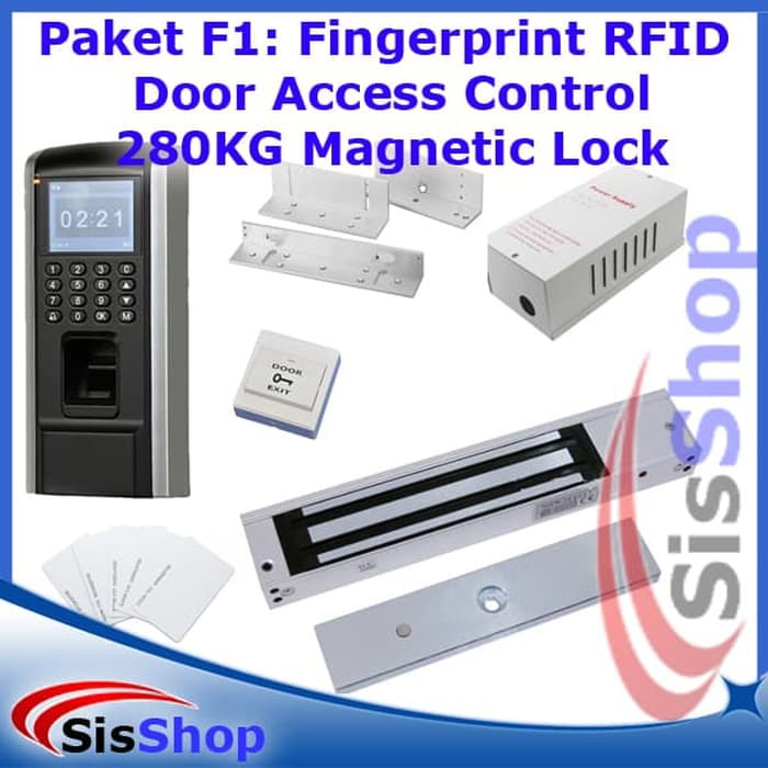 Jual PAKET F1: ACCESS DOOR LOCK FINGERPRINT RFID MESIN ABSENSI ABSEN ...