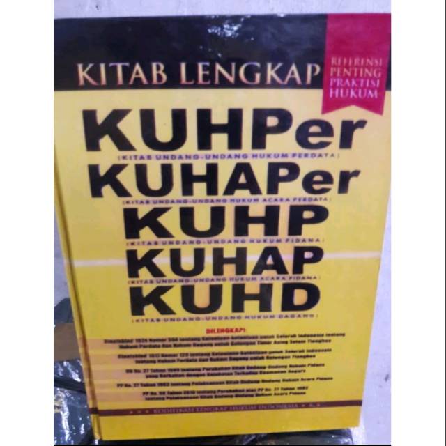 Jual Buku Kitab Lengkap Kuhper, Kuhaper, Kuhp, Kuhap, Kuhd | Shopee Indonesia