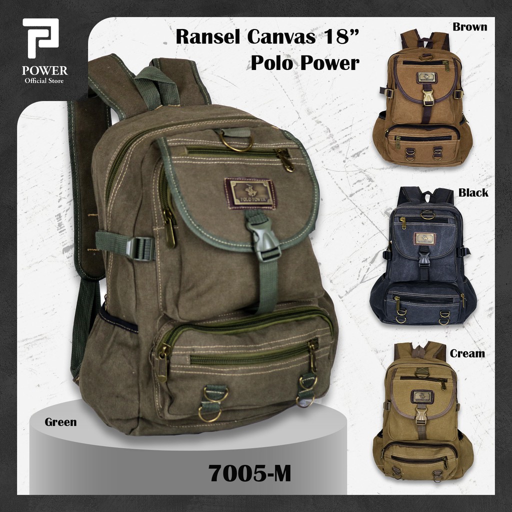 Jual Polo Power Tas Pria Ransel Canvas Import Tas Punggung Casul Pria ...