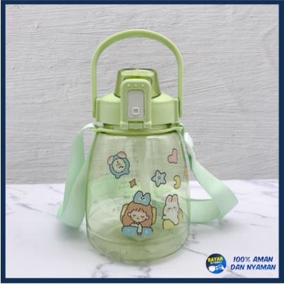 Jual Botol Minum Big Belly Children Cup + Sticker [+ Handle] 1100ml ...