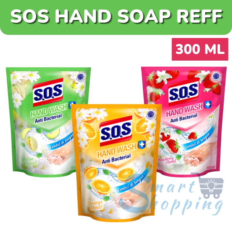 Jual SOS HAND SOAP 300 ML REFF / SABUN CUCI TANGAN / HAND WASH | Shopee ...