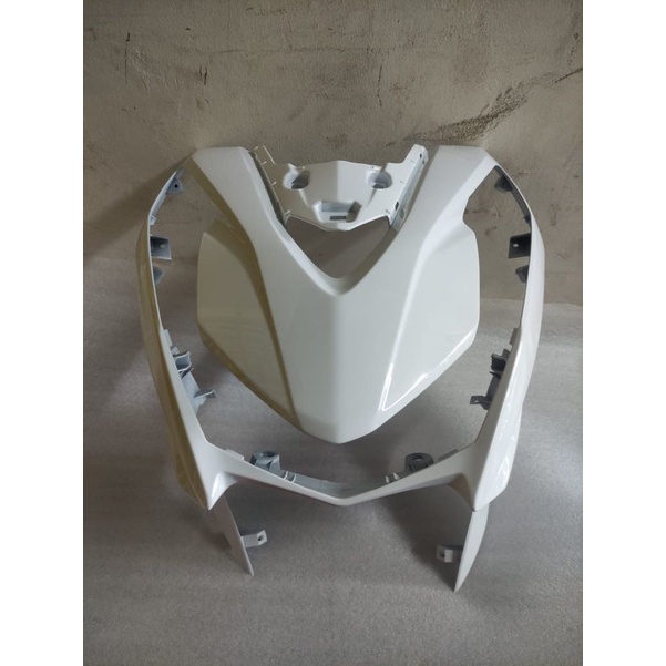 Jual cover fr panel tameng depan beat fi injeksi led 2020 white putih ...