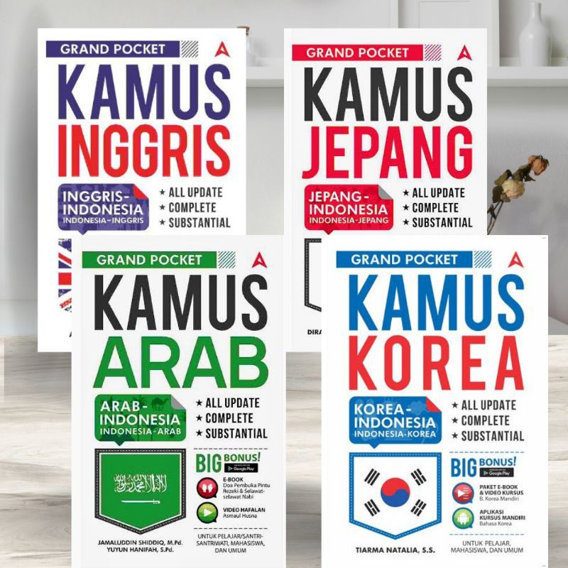 Jual Kamus Lengkap Grand Pocket Kamus Arab, 3 Bahasa, Inggris, Jepang ...