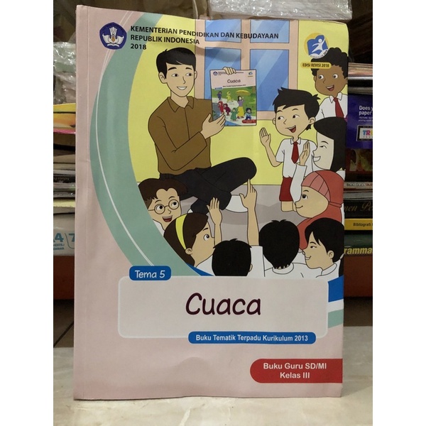 Jual Buku Guru Pegangan Guru Tematik Kelas 3 Tema 5 Cuaca Shopee