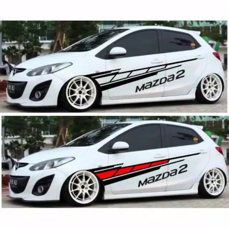 Jual Stiker mobil Mazda 2 promo stiker cutting list body mazda 2 ...