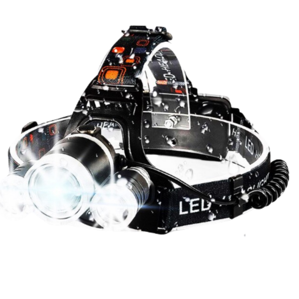 Jual Senter kepala Headlamp 3 LED 5000 Lumens | Shopee Indonesia