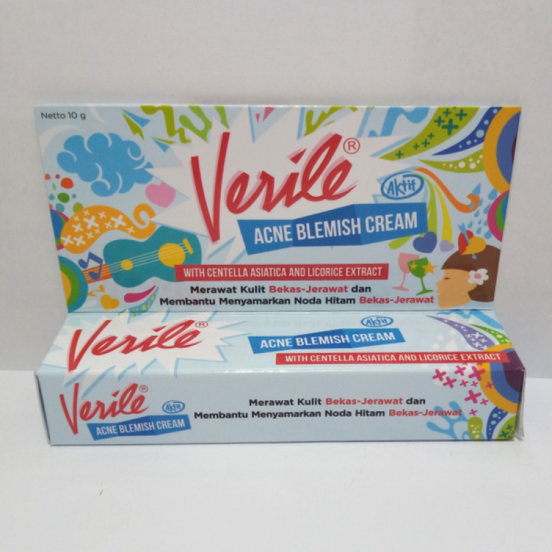 Jual verile acne blemish cream care | verile acne care facial wash ...