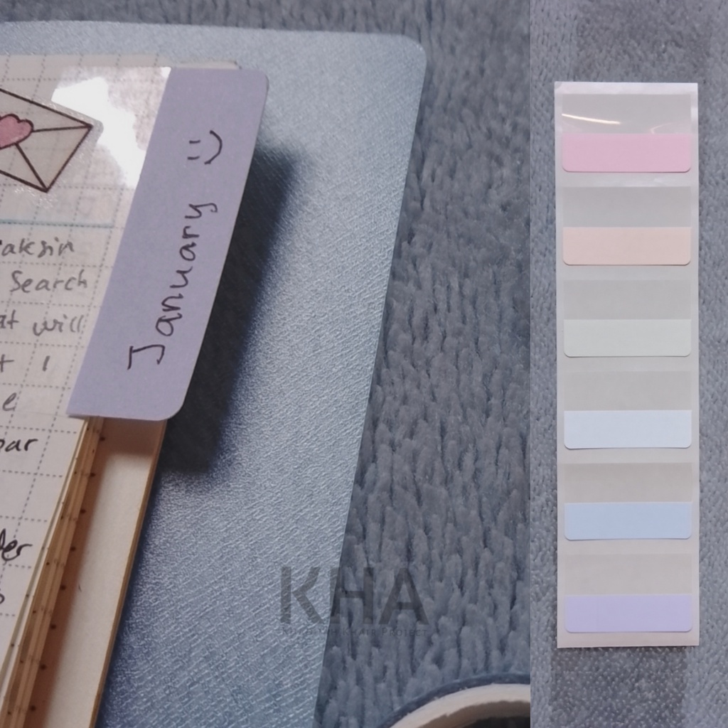 Jual Sticker Divider 6 colors pastel binder divider penanda buku, bab ...