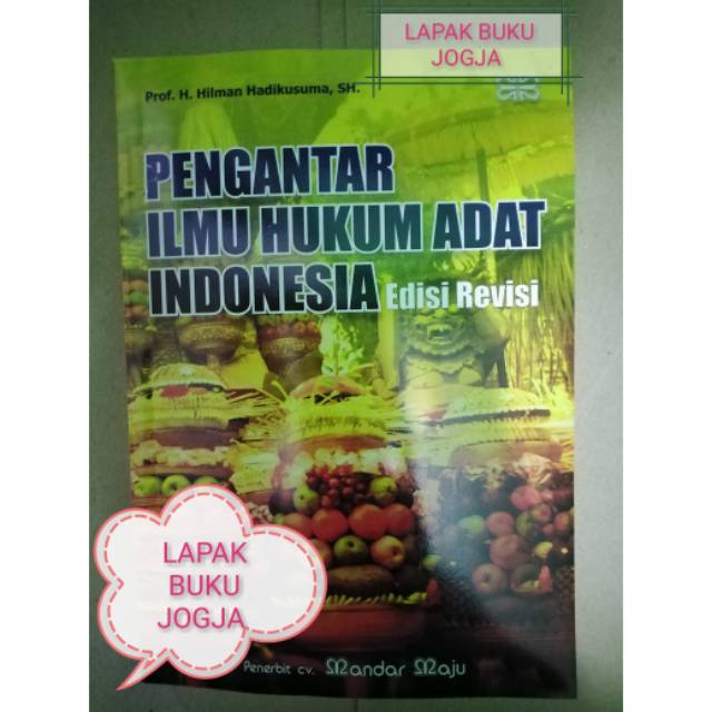 Jual Pengantar ilmu hukum adat indonesia edisi revisi | Shopee Indonesia