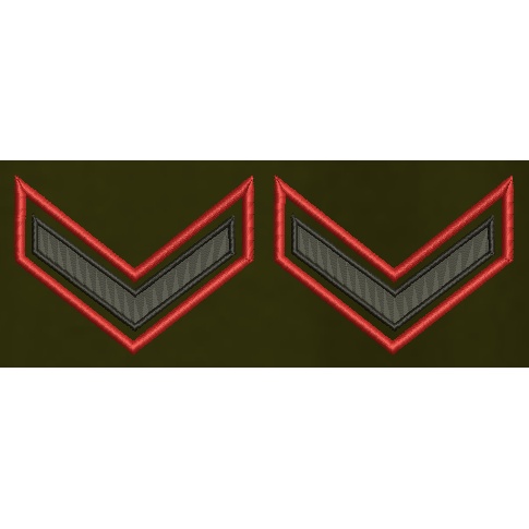 Jual Atribut Bet Badge Bordir Pangkat Lengan PDL Serda / Sersan Dua TNI ...