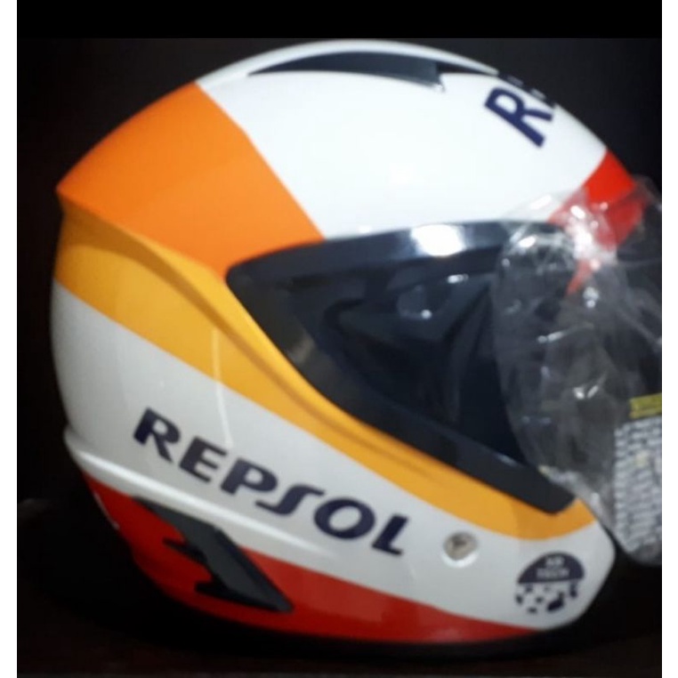 Jual Helm Motor Half Face SNI Repsol Original Pengaman Kepala Bikers ...