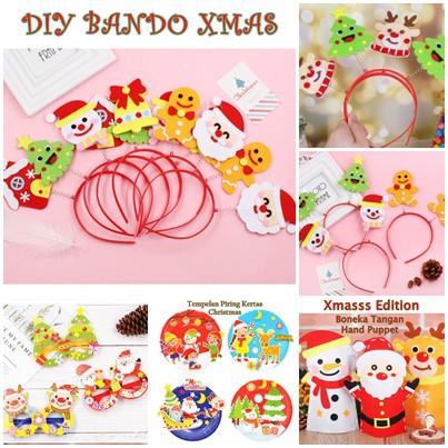 Jual [ORGM] *NATAL* Mainan Edukasi Mainan DIY XMAS NATAL Kacamata Bando ...