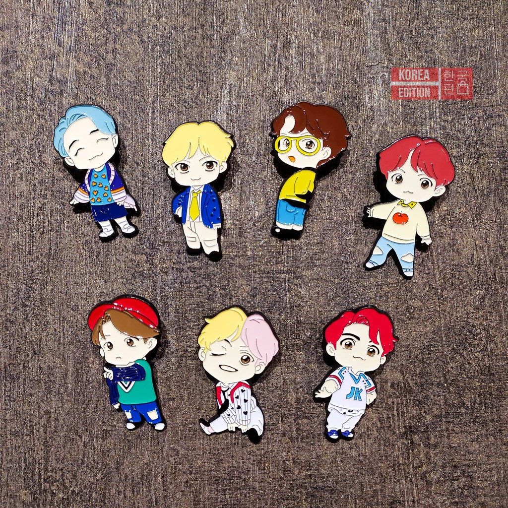 Jual Pin Badge Bros BTS Pop Up House Bangtan Boys Jin Suga RM Suga ...