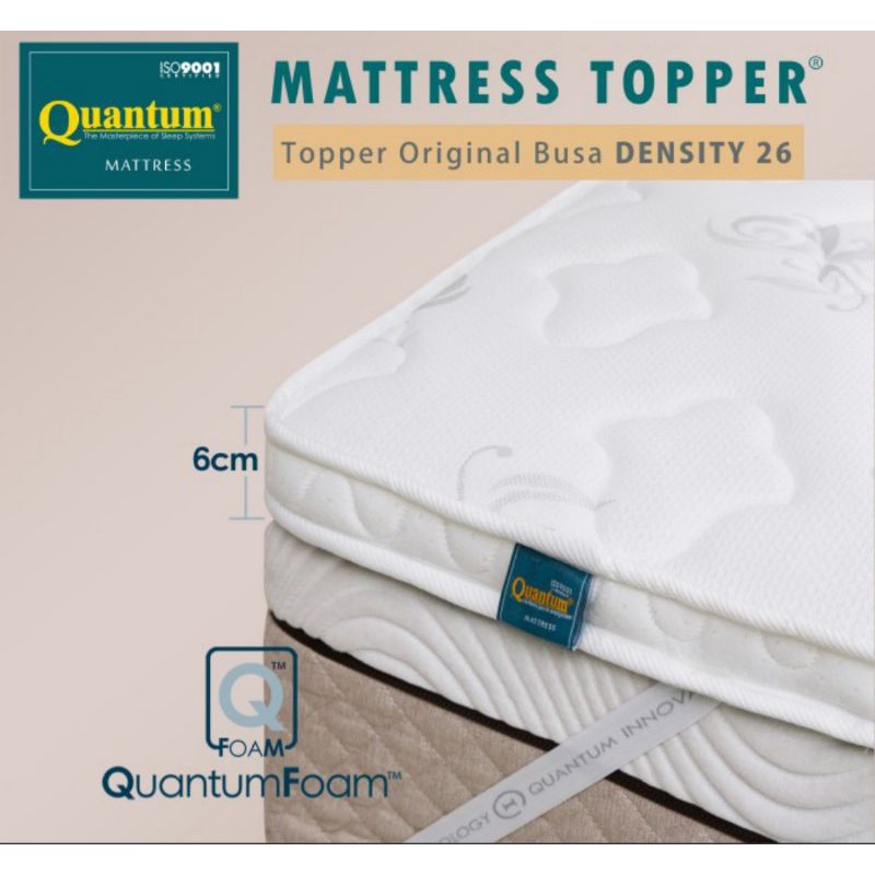 Jual Matress Matras Topper Quantum Tebal 6cm Pelapis Pelindung Kasur