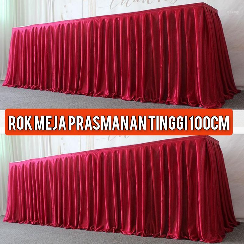 Jual 50cm Rok Meja Dekor Prasmanan Taplak Kilap Habutai Haikit Filamin ...