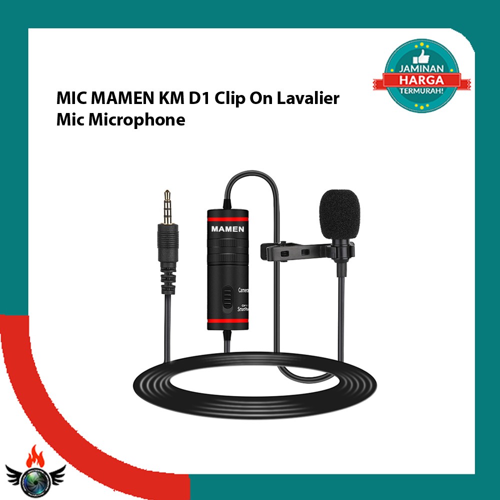 Jual MIC MAMEN KM D1 Clip On Lavalier Mic Microphone | Shopee Indonesia
