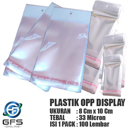 Jual PLASTIK OPP DISPLAY UKURAN 8 CM x 10 CM DENGAN LUBANG GANTUNGAN. | Shopee Indonesia