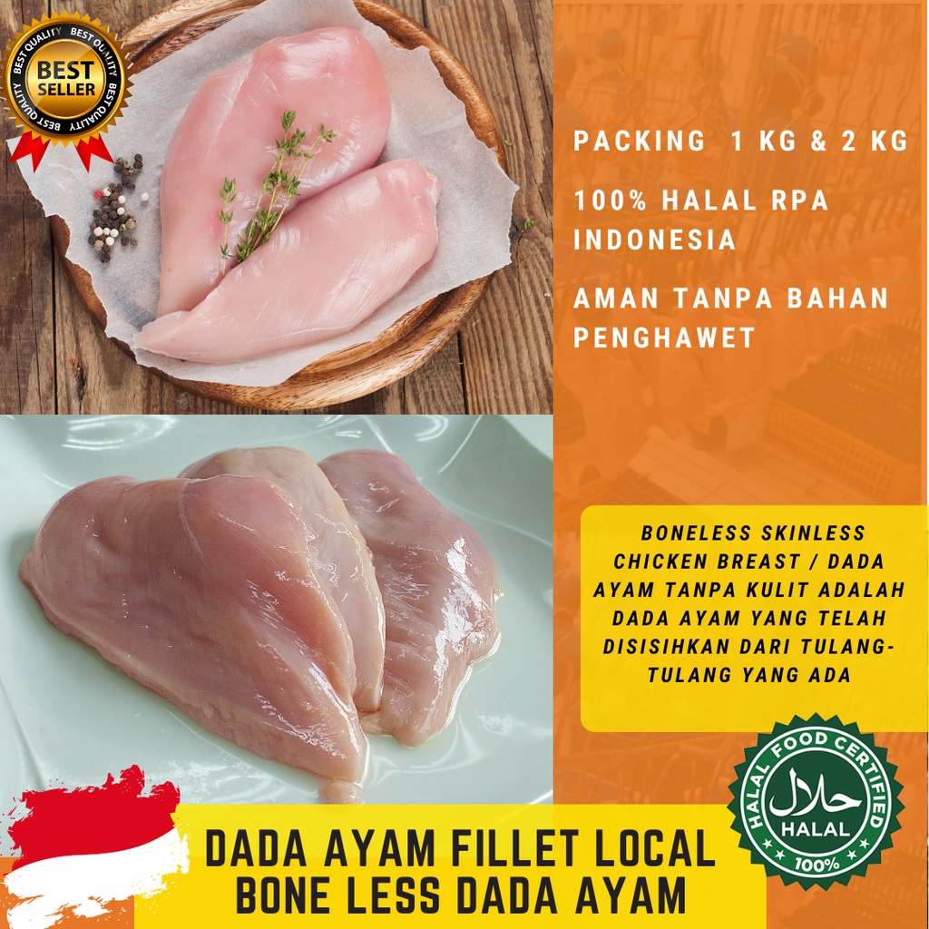 Jual Daging fillet DADA AYAM / boneless dada ayam / ayam dada ...