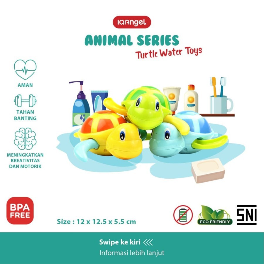 Jual IQ Angel Turtle Water Toys / IQ218 / Mainan Bayi Edukatif | Shopee ...