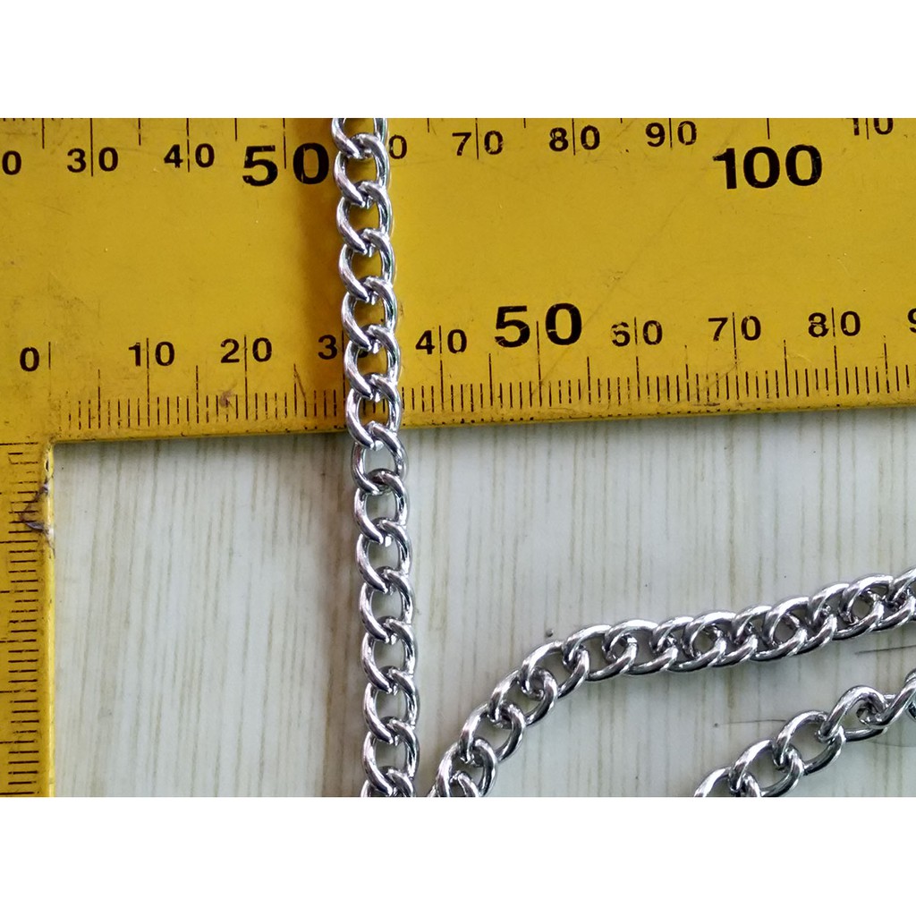 Jual Rantai Besi lebar 6 mm warna silver | Shopee Indonesia