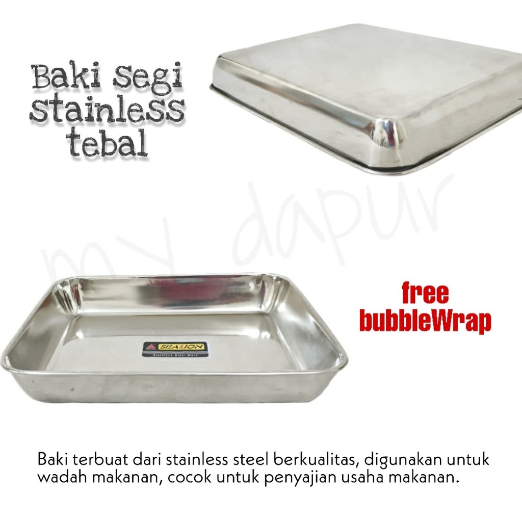 Jual BAKI SEGI STAINLESS TEBAL 30 (MY) | Shopee Indonesia