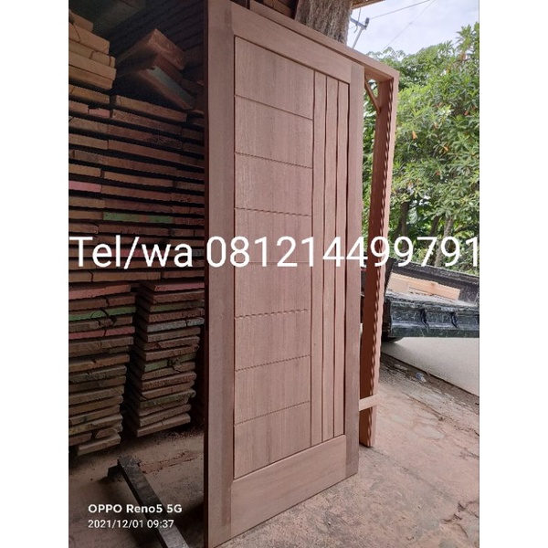 Jual kusen+pintu kayu dari bahan kayu Meranti batu oven | Shopee Indonesia