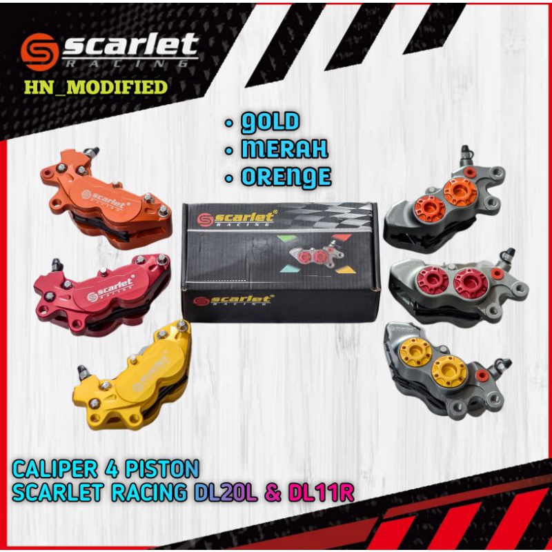 Jual CALIPER KALIPER 4P SCARLET RACING DL11R DL20L FULL CNC | Shopee ...