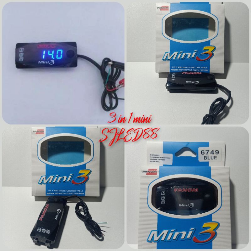 Jual lGR 3 IN 1 VOLT METER AKI JAM DAN UKUR SUHU 3 FUNGSI VOLTMETER DIGITAL new produk | Shopee ...