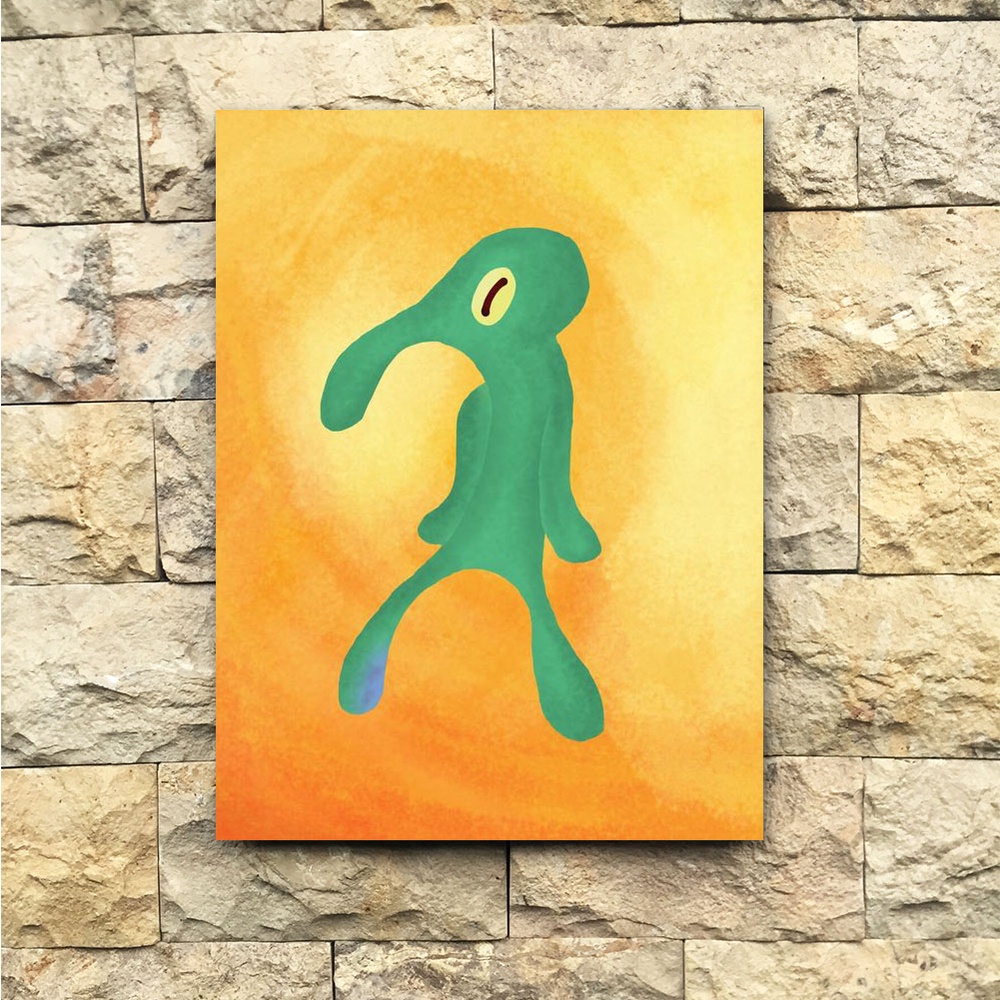 Jual Poster Hiasan Dinding Mahakarya Squidward Wall Decor Pajangan ...