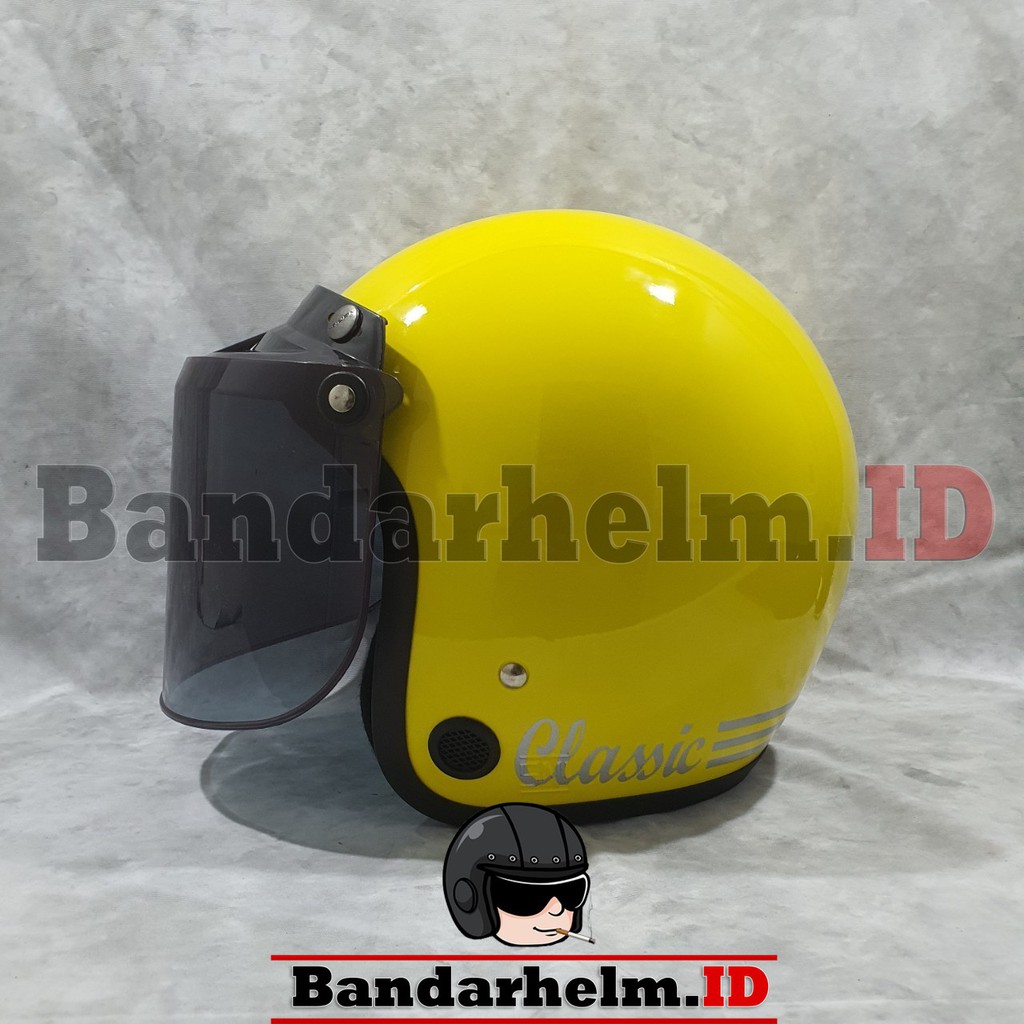 Jual Helm Bogo Classic Original Kuning Glosi | Shopee Indonesia