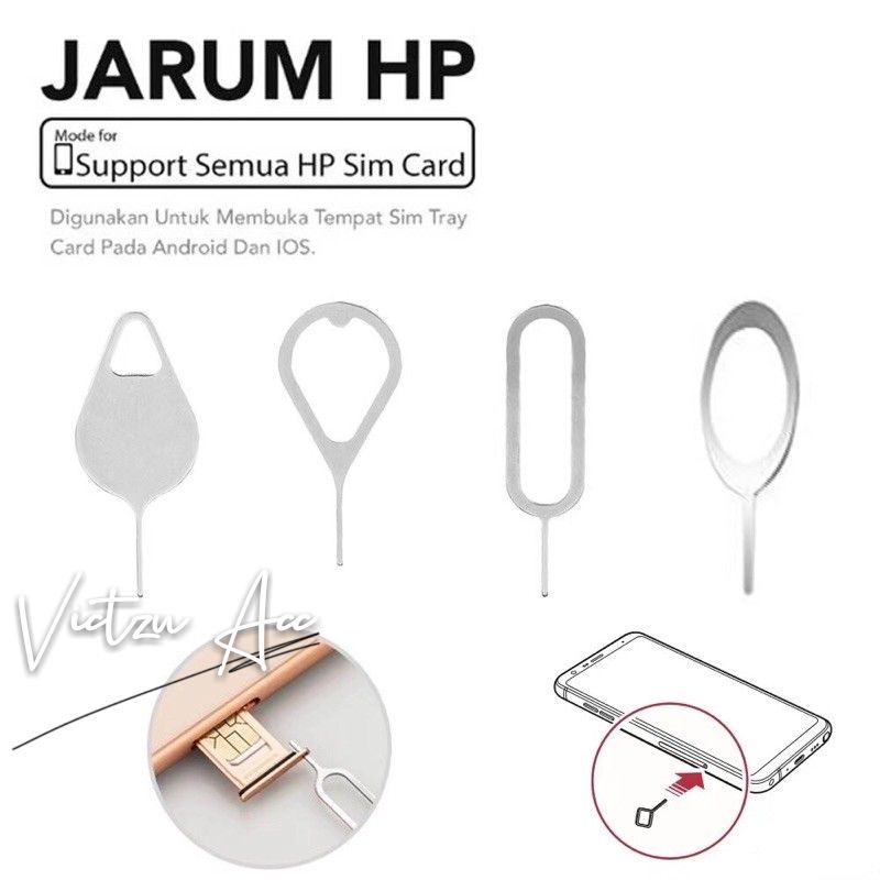 Jual Jarum Simcard Alat Bantu Buka Sim Tray HP Android dan IOS | Shopee ...