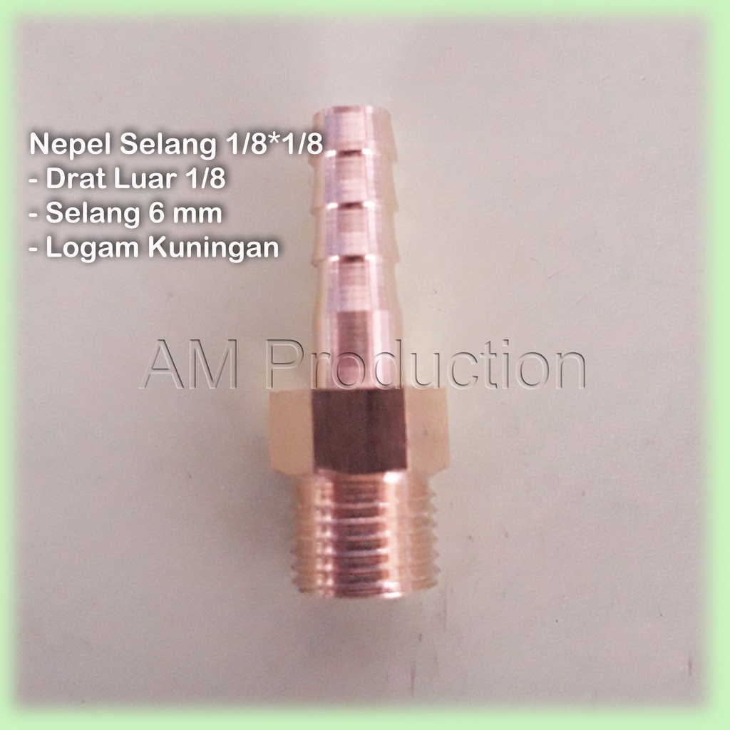 Jual Nepel Selang 1/8x1/8, Hose Neaple, Drat Luar, Selang, Logam ...