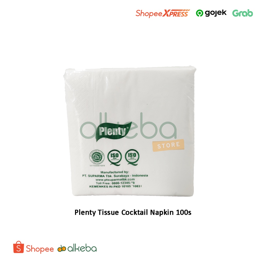 Jual Tissue Cocktail Napkin Plenty per pcs - Tisu Meja Cafe Resto 2 Ply ...