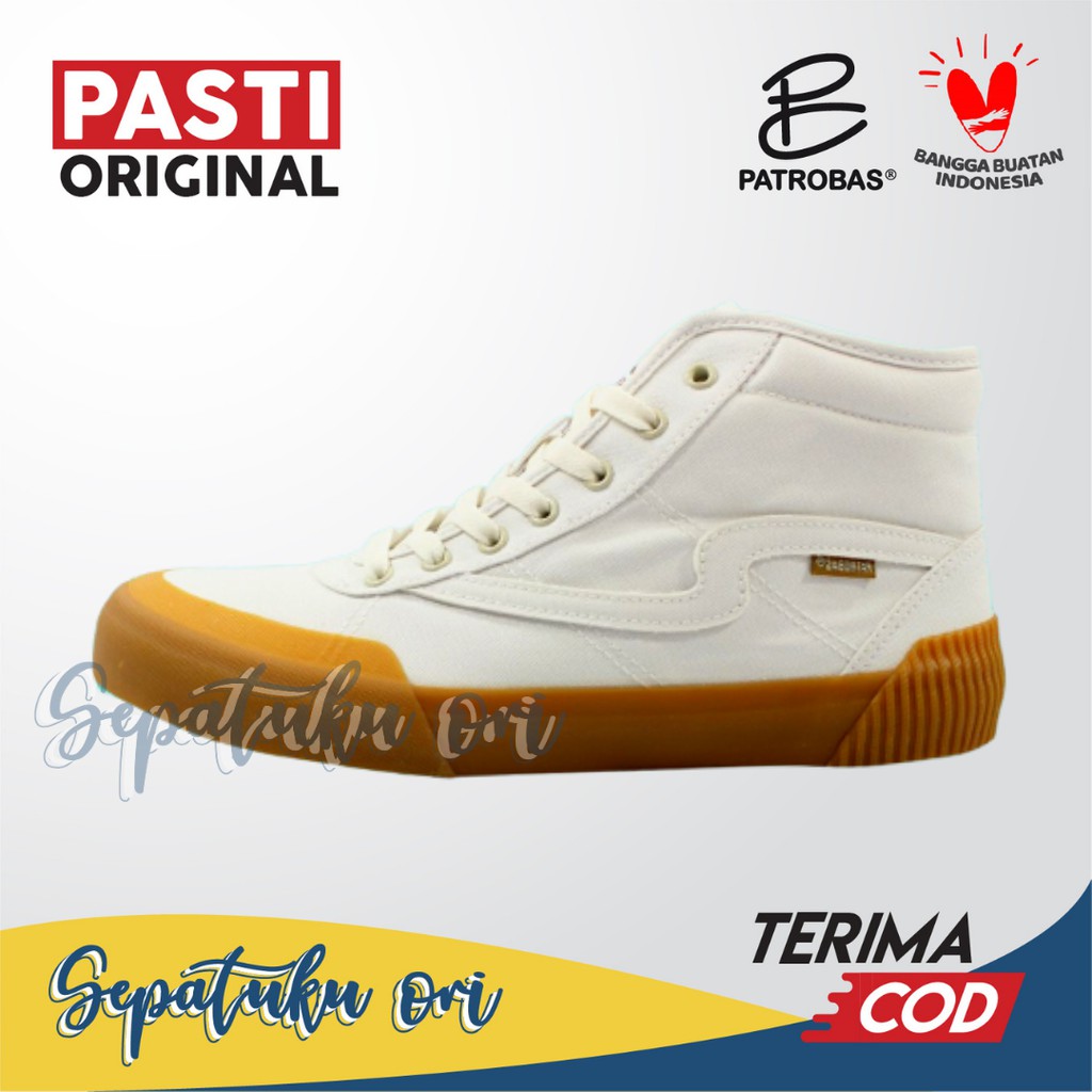 Jual Sepatu Patrobas Equip High White Gum Original | Sneakers Pria ...