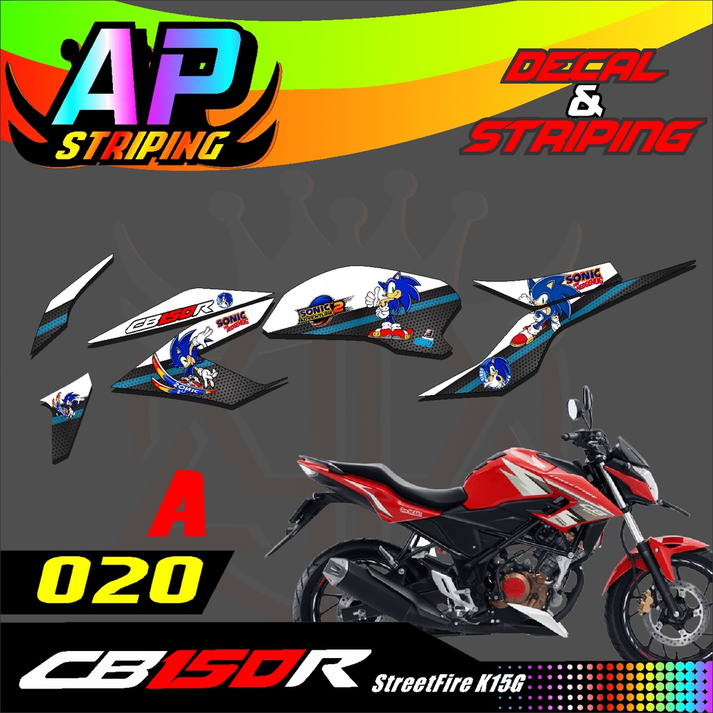 Jual JUAL STICKER STRIPING LIS VARIASI SONIC HONDA CB 150 R STREETFIRE -020 | Shopee Indonesia