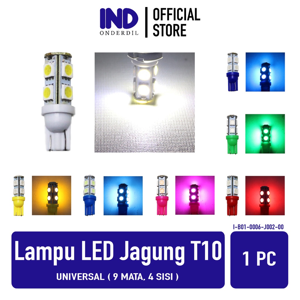 Jual IND Onderdil Lampu T10-T 10 LED Diam Senja Sein-Sen-Riting-Ritting Colok-Tancap Jagung 9 ...