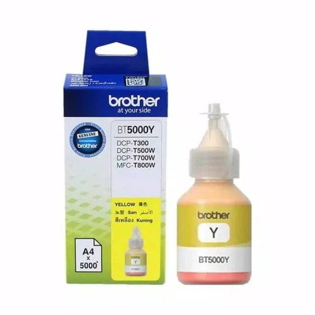 Jual TINTA BROTHER BT5000 YELLOW ORIGINAL PRINTER DCP T310/T300/T500 ...