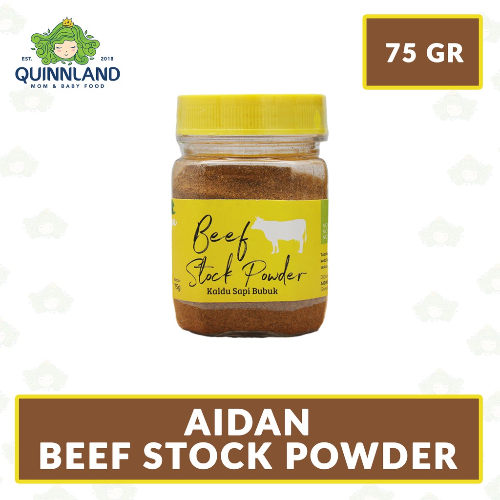 Jual Beef Stock Powder 75gr - Aidan (Kaldu Sapi) [6 bln+] | Shopee ...