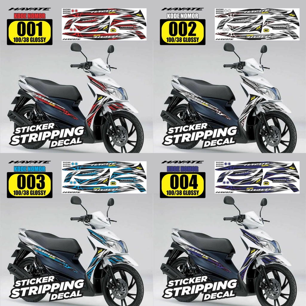 Jual Sticker Striping Decal Suzuki Hayate Karbu Variasi ARS01 GLOSSY ...