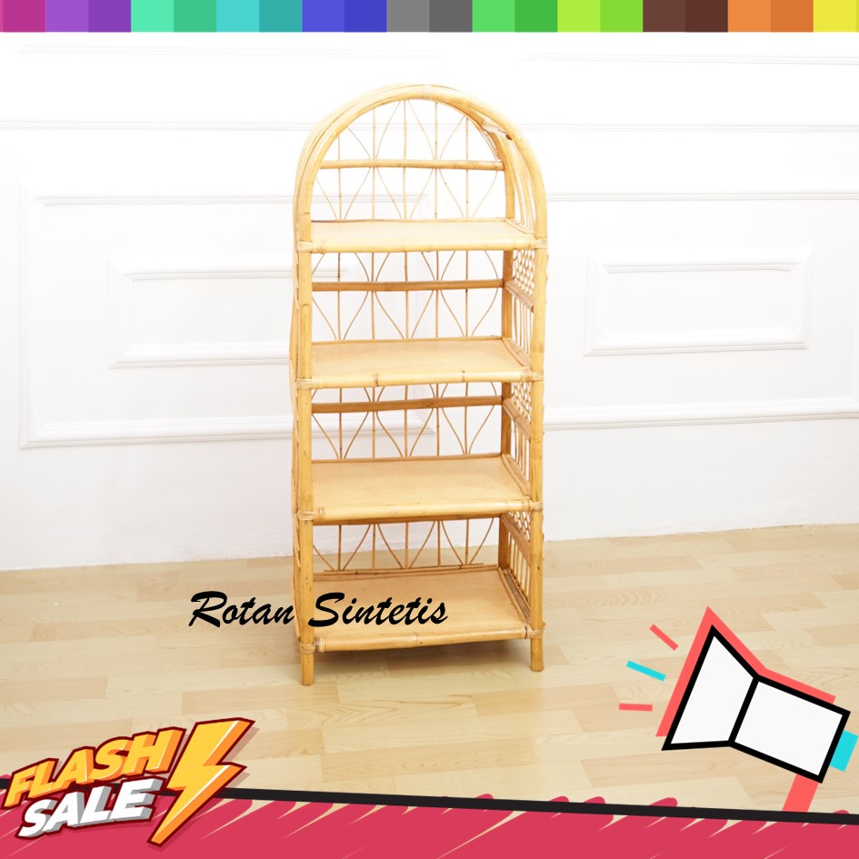Jual Rak Sudut Rotan Alami Susun Oval Serbaguna Multifungsi | Shopee ...